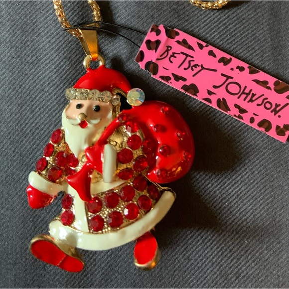 Betsey Johnson | Accessories | Bj Red Santa Claus Necklace Darling For ...
